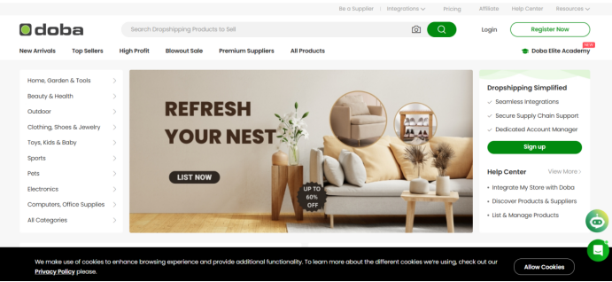 Doba-一件代发平台，美国货源网站，70万+优质真实海外仓现货商品