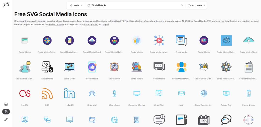 Reshot - Icons图标插图设计平台- 大数跨境
