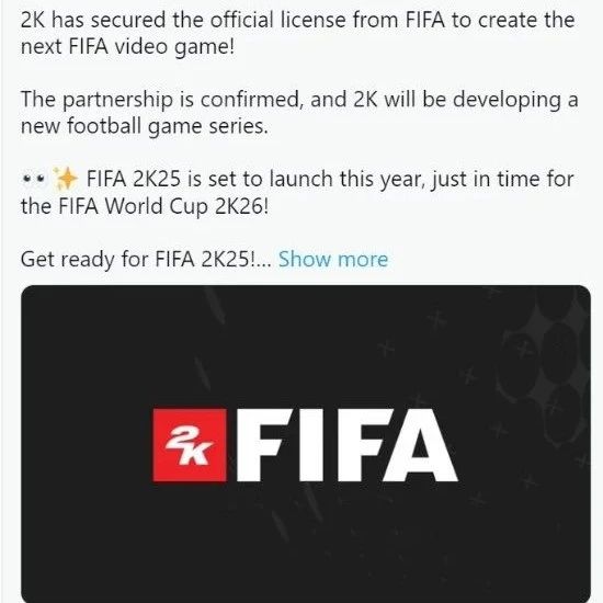 传2K获官方授权开发新FIFA系列，新作将于2025年上市- 大数跨境