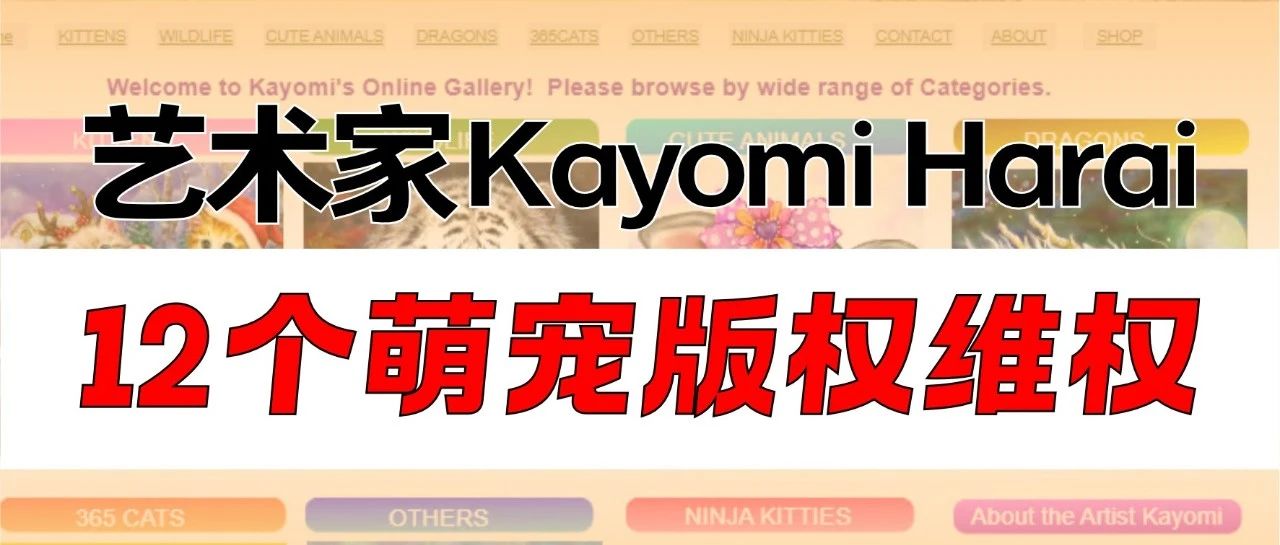 12个萌宠版权作品维权，Kayomi Harai 案件细节曝光！- 大数跨境