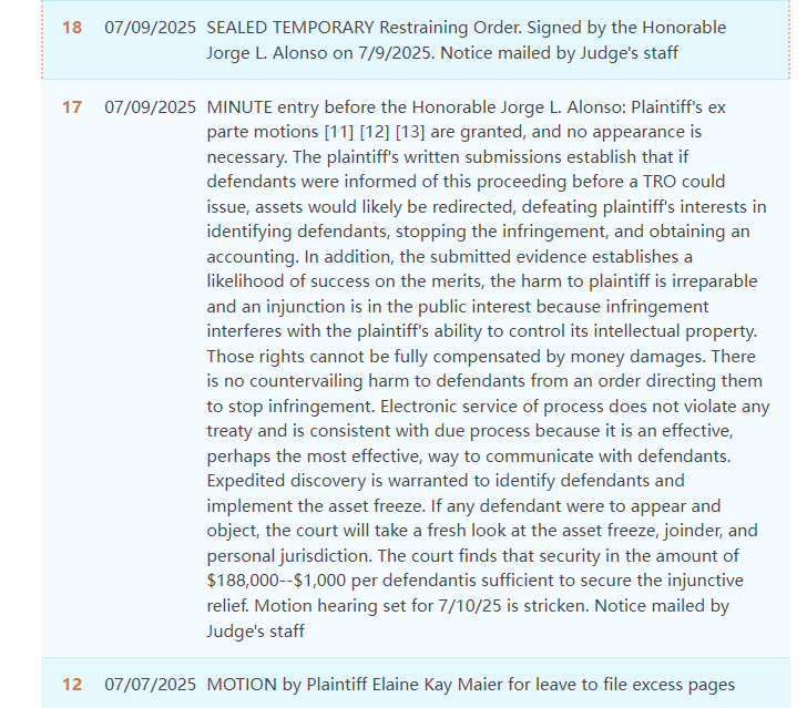 Elaine Kay Maier 版权2025-cv-07534- 大数跨境