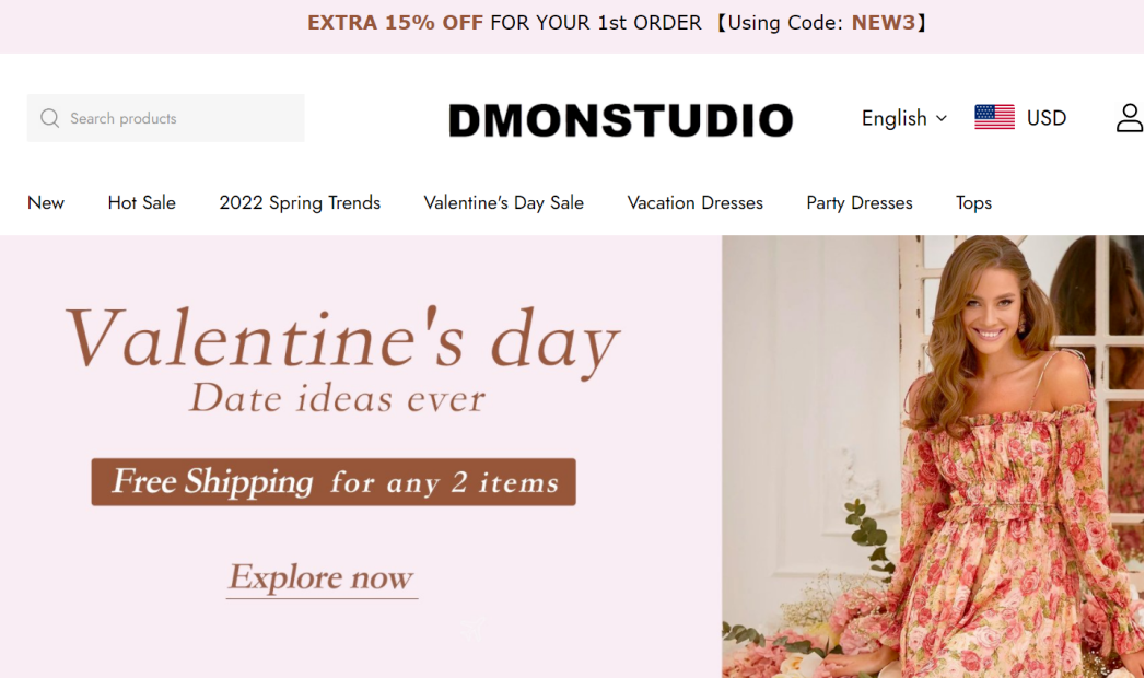 猛料！Tiktok母公司字节跳动终于出手？Dmonstudio女装独立站，直接对标SHEIN！- 大数跨境