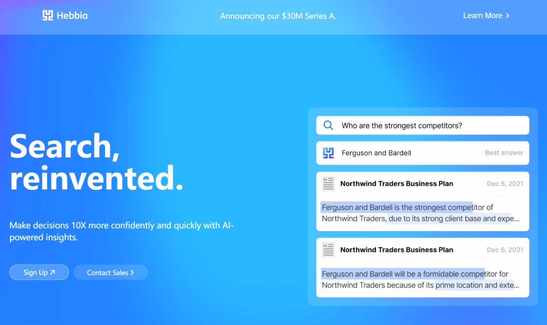 AI文件查找工具Hebbia完成3000万美元A轮融资丨海外邦- 大数跨境