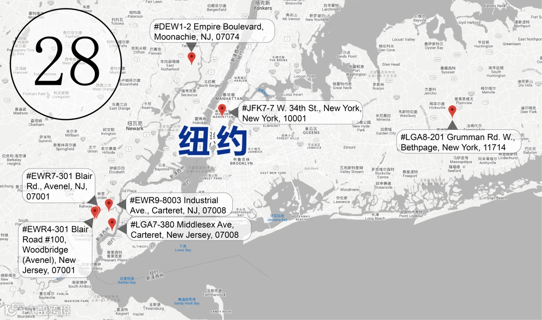 美国FBA主要仓库地址分布地图- 大数跨境