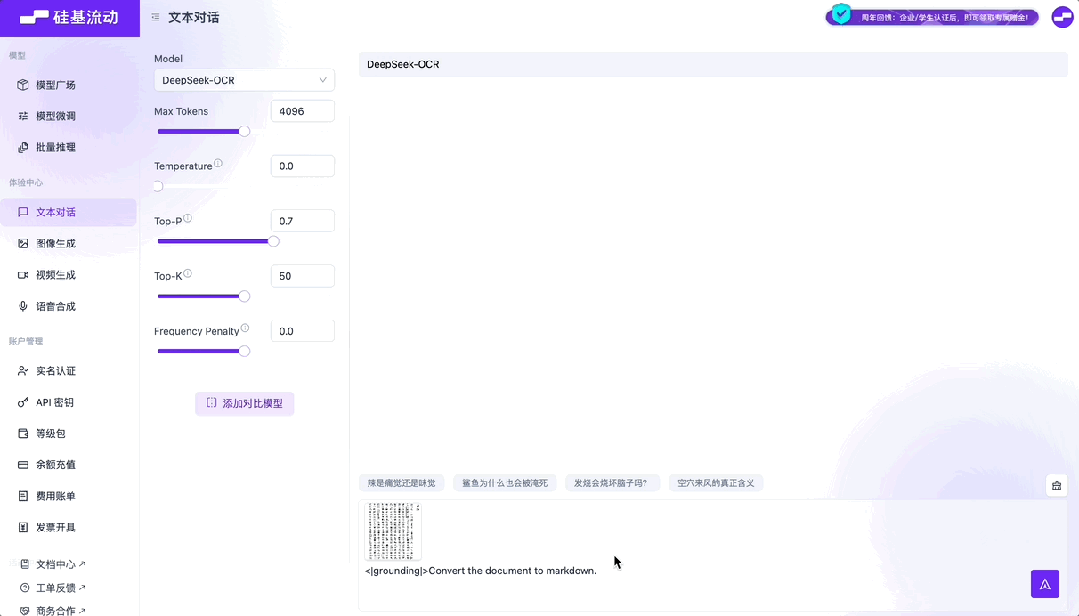 硅基流动上线 DeepSeek-OCR，限时免费- 大数跨境
