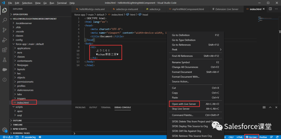 LWC勉強ーローカルサーバーを起動機能「Live Server」とLWC Local Development Beta(007)- 大数跨境