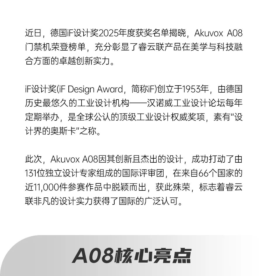 Akuvox A08门禁机斩获2025德国iF设计大奖- 大数跨境
