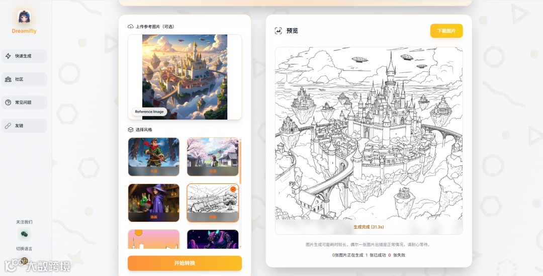 Dreamify - 免费开源 AI 绘画生成平台，开启创意之旅- 大数跨境