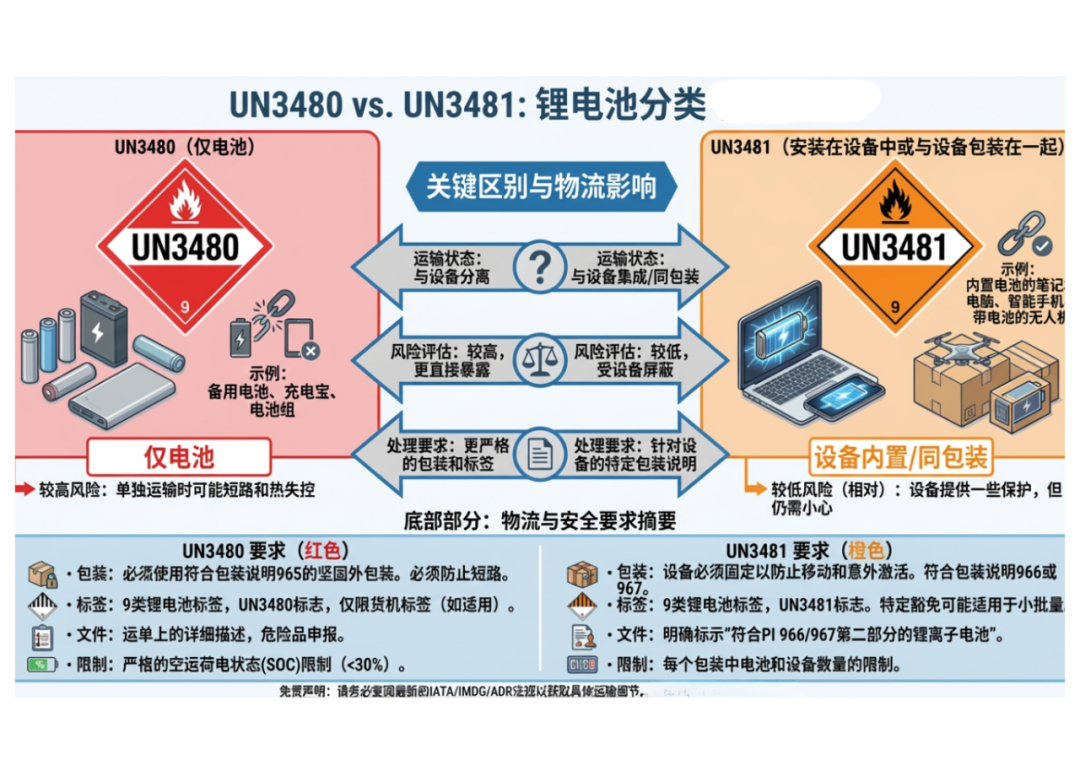 【重要通知】UN3480 vs UN3481：锂电池空运分类详解- 大数跨境